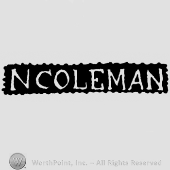 Mark with The text "N COLEMAN" and a stylized | #27640
