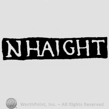 Mark with The text "N HAIGHT" and a rectangle. | #27664