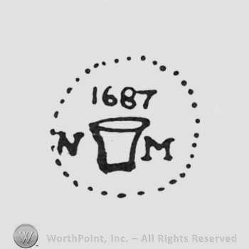 Mark with The letters "N M", the number "1687", a | #27677