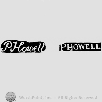 Mark with The text "P Howell P HOWELL". | #27712