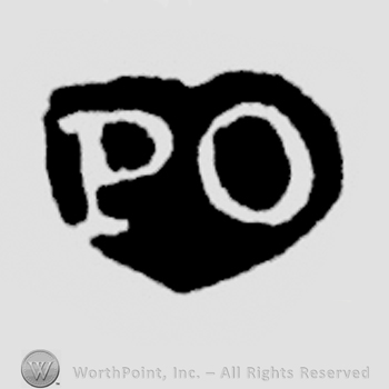 Mark with The letters "PO" inside a heart shape. | #27752