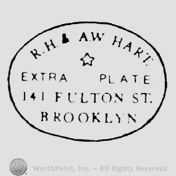 Mark with The text "R.H. & A.W. Hart Extra Plate | #27795