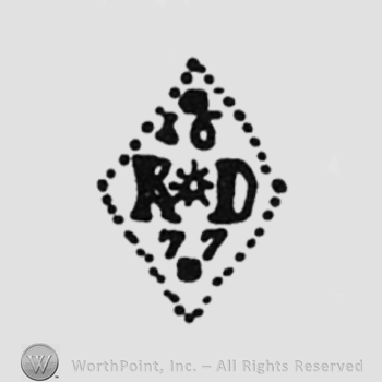 Mark with The letters "RD", the number "1677" and | #27828