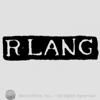 Mark with The text "R.LANG". | #27836