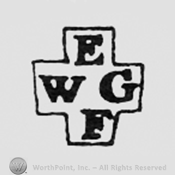 Mark with Letters WG and EF inside a frame like a | #316640