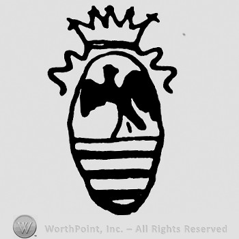 Mark with A bird inside an oval and a crown on | #317244