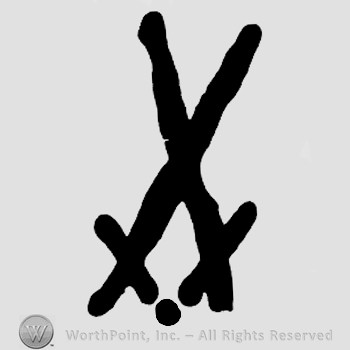 Mark with Two crossed swords and a dot. | #317337