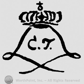 Mark with A crown with cross on top and letters | #317807