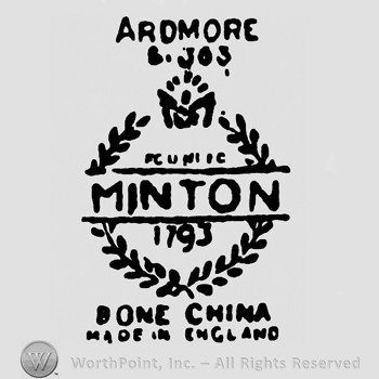 Mark with The text "ARDMORE MINTON 1793 BONE | #318372