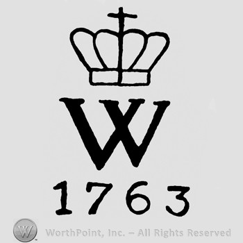 Mark with Letter W and a crown with cross on | #318825