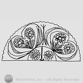 Mark with Imperial Glass Pattern: Zippered Heart; | #319070