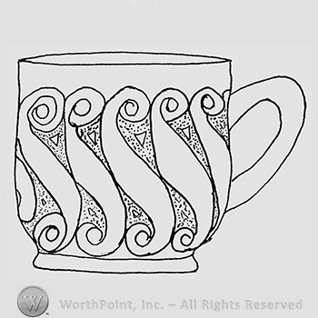 Mark with Glass pattern: S-Repeat; mug. | #319103