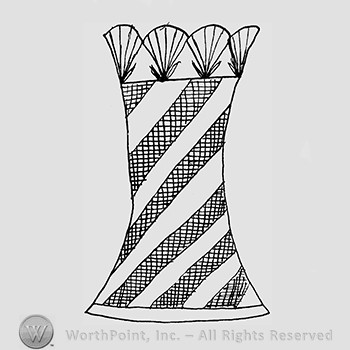 Mark with Glass Pattern: Spiralled Diamond Point; | #319140