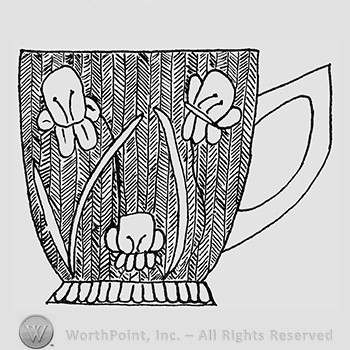 Mark with Glass Pattern: Herringbone Iris; cup. | #319169