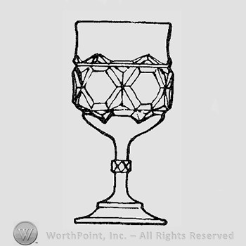 Mark with Glass pattern: Red Block; goblet. | #320800
