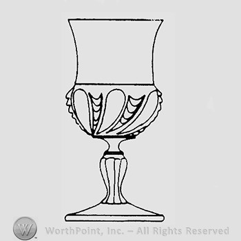 Mark with Glass pattern: Scalloped Swirl; goblet. | #320827