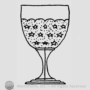 Mark with Glass pattern: Stippled Star; goblet. | #320857