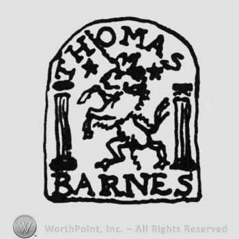 Mark with The text "THOMAS BARNES", two stars, | #32178