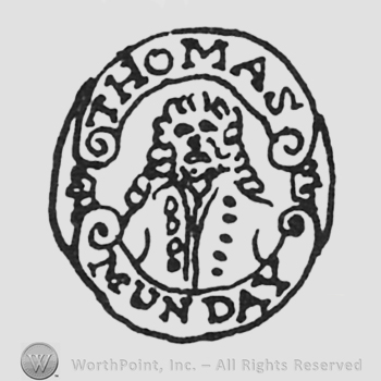 Mark with A label, the text "THOMAS MUNDAY" and a | #32269