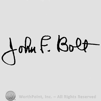 Mark with Signature: John F. Bolt. | #324421