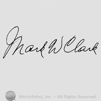 Mark with Signature: Mark W. Clark. | #324433