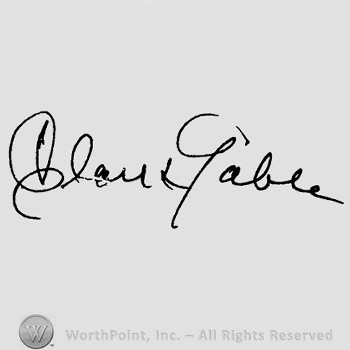 Mark with Signature: Clark Gable. | #324463