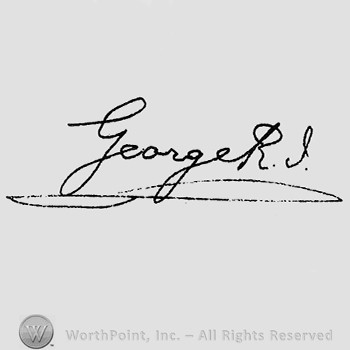 Mark with Signature: George V. | #324473