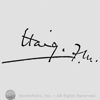 Mark with Signature: Douglas Haig. | #324474