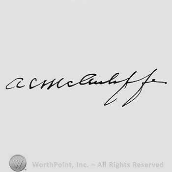 Mark with Signature: Anthony C. McAuliffe. | #324517