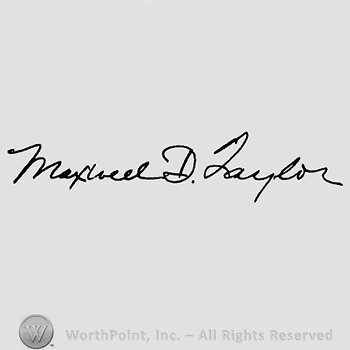 Mark with Signature: Maxwell D. Taylor. | #324566