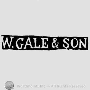 Mark with The text "W. GALE & SON". | #32457