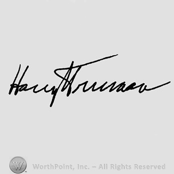 Mark with Signature: Harry S. Truman. | #324580