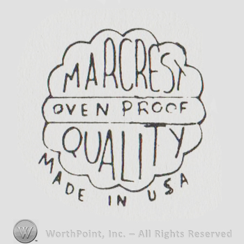 Mark with The text "MARCREST OVEN PROOF QUALITY | #32668