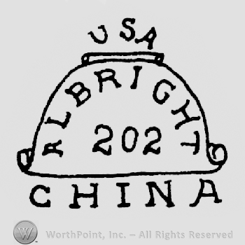 Mark with The text "U.S.A. ALBRIGHT 202 CHINA". | #32775