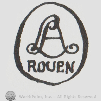 Mark with The text "A ROUEN" and a circle. | #32831
