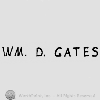 Mark with The text "WM. D. GATES". | #32892