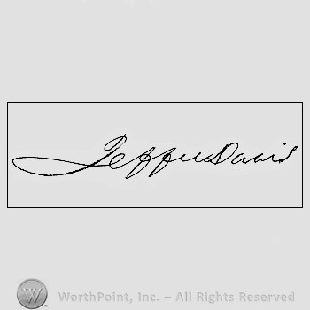 Mark with Signature: Jefferson Davis. | #330297