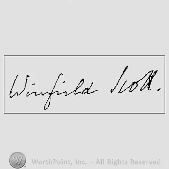 Mark with Signature: Winfield Scott. | #330308