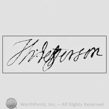 Mark with Signature: Thomas Jefferson . | #330335