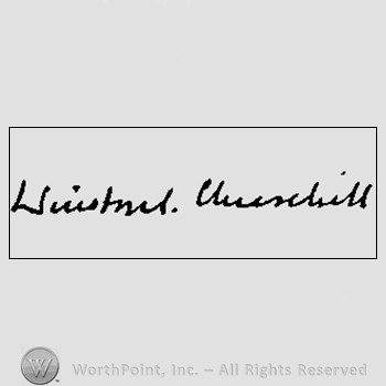 Mark with Signature: Winston Churchill. | #330433