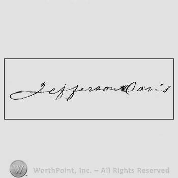 Mark with Signature: Jefferson Davis. | #330437