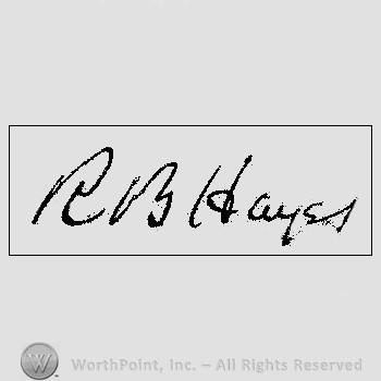 Mark with Signature: Rutherford B. Hayes. | #330445