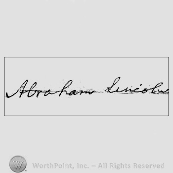 Mark with Signature: Abraham Lincoln. | #330449
