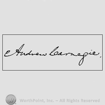 Mark with Signature: Andrew Carnegie. | #330486