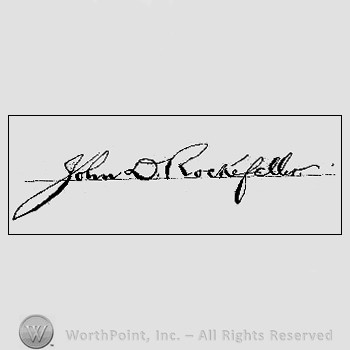 Mark with Signature: John D. Rockefeller. | #330495