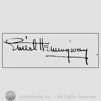 Mark with Signature: Ernest Hemingway. | #330510