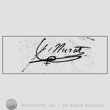 Mark with Signature: Joachim Murat. | #330556