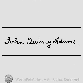 Mark with Signature: John Quincy Adams. | #330573