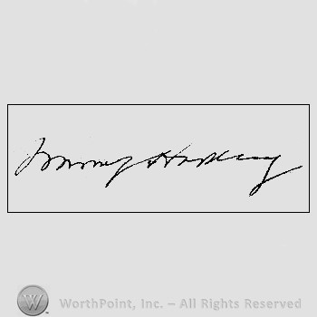 Mark with Signature: Warren G. Harding. | #330586