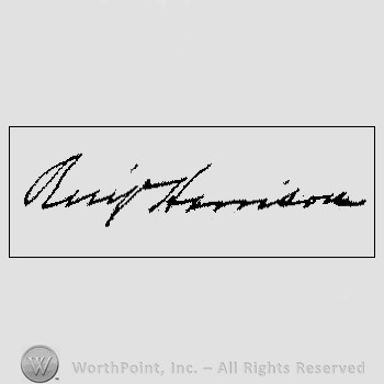 Mark with Signature: Benjamin Harrison. | #330587